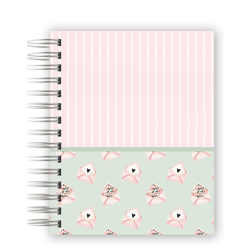 CADERNO PERSONALIZADO – ENVELOPE ROSA – Papelilly Papelaria Personalizada